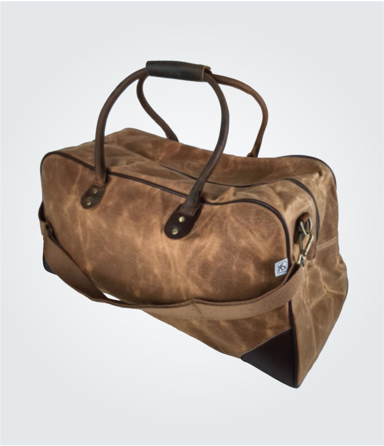 Waxed Canvas Travel Bag – Stylish Weekend Duffel for Men & Women ...