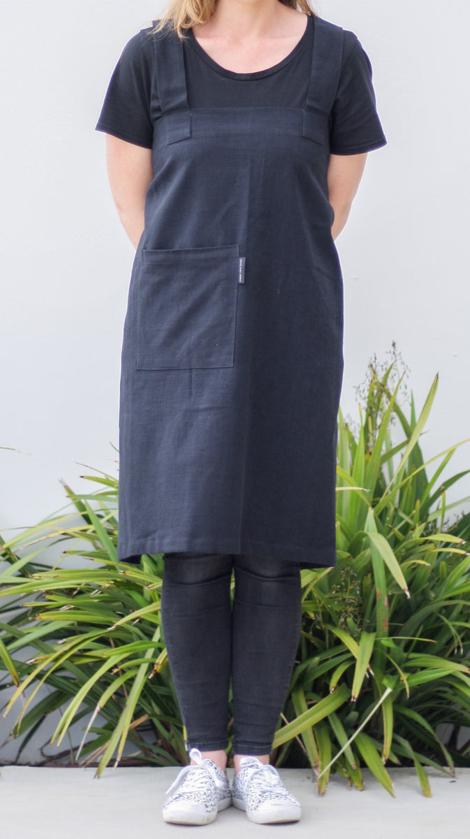 Portsea Linen Apron – Stylish, breathable, cross-back pinafore apron ...